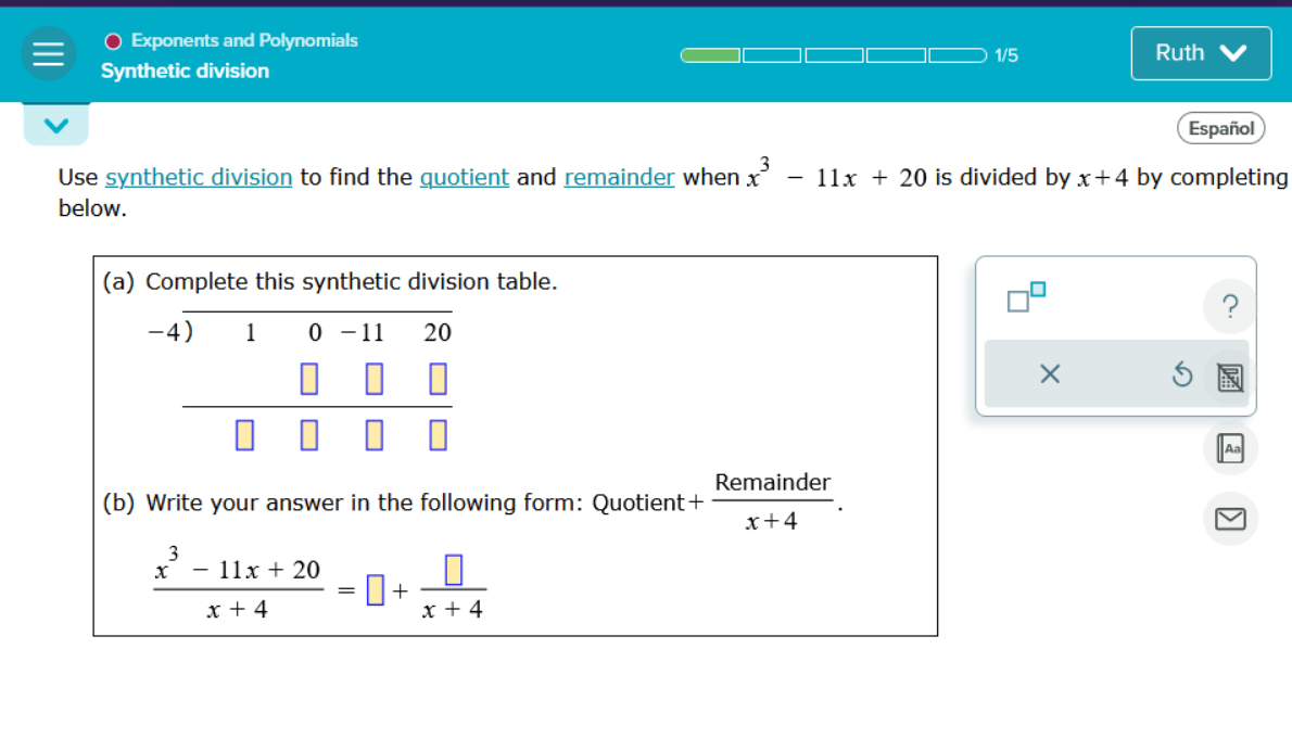 Solved Use synthetic division to find the quotient and | Chegg.com