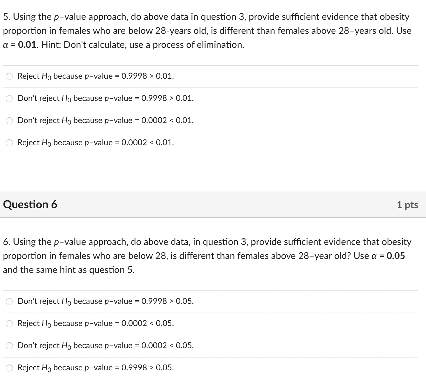 Solved 3. The following table gives results about obesity | Chegg.com