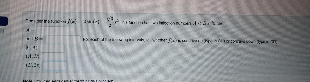 Solved Consider the function f(x)=2sin(x)−23x2 This function | Chegg.com