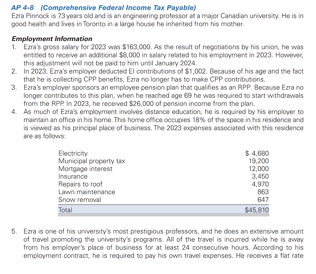 Solved AP 4-8 (Comprehensive Federal Income Tax Payable) | Chegg.com