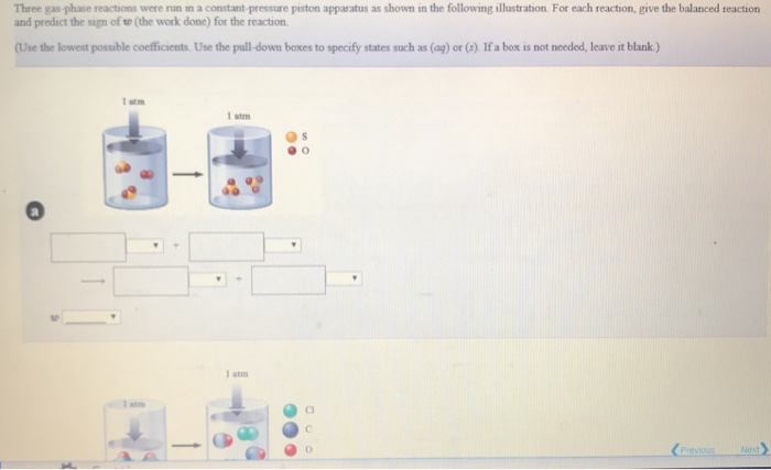 Solved Three gas-phase reactions were run in a | Chegg.com