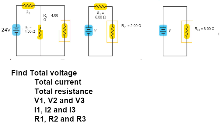 Solved Find total voltage total current total | Chegg.com
