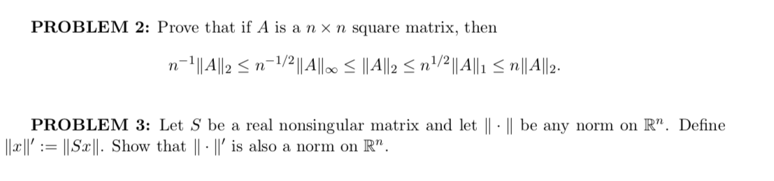 Solved PROBLEM 2: Prove that if A is a n x n square matrix, | Chegg.com