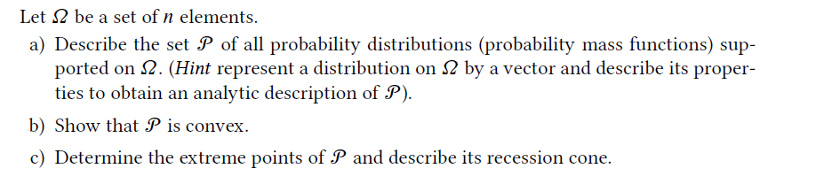 Solved Let 2 be a set of n elements. a) Describe the set P | Chegg.com
