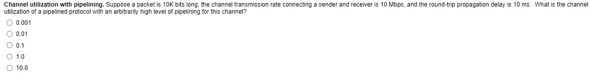 Solved utilization of a pipelined protocol with an | Chegg.com