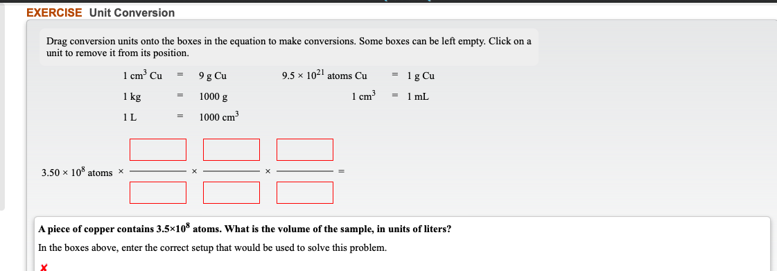 Solved EXERCISE Unit Conversion Drag conversion units onto | Chegg.com