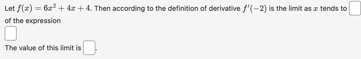 Solved Let f(x)=6x2+4x+4. Then according to the definition | Chegg.com
