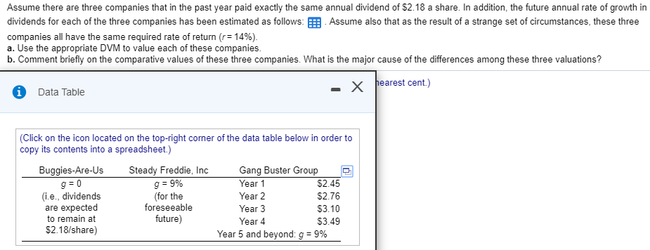 Solved Assume there are three companies that in the past | Chegg.com
