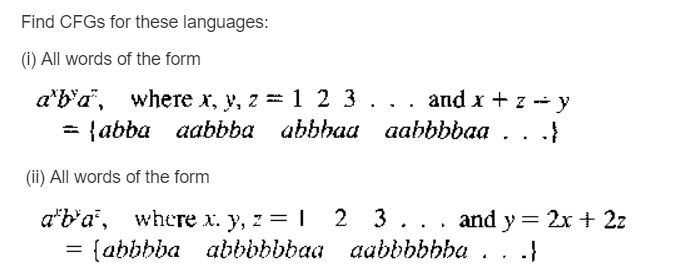 Solved Find CFGs for these languages: (i) All words of the | Chegg.com