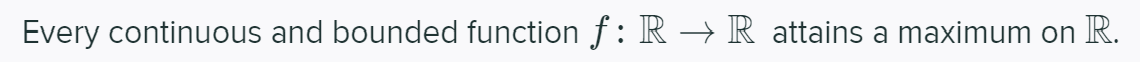 Solved Every continuous and bounded function f:R → R attains | Chegg.com