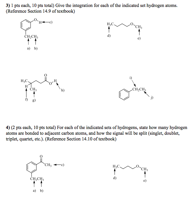 Solved 3) 1 pts each, 10 pts total) Give the integration for | Chegg.com