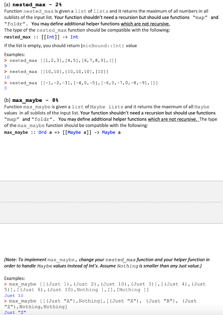 Solved (a) nested_max - 2% Function nested_max is given a | Chegg.com Solved (a) nested_max - 2% Function nested_max is given a | Chegg.com