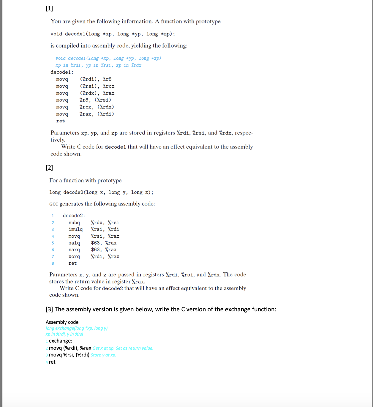 Solved [1] You are given the following information. A | Chegg.com