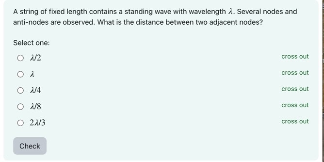 Solved A string of ﻿fixed length contains a standing wave | Chegg.com