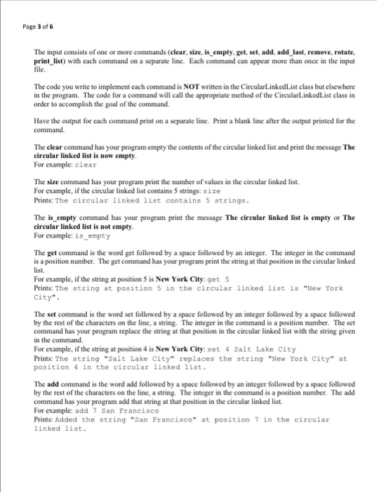 Circular Linked List Assignment Overview A circular | Chegg.com Circular Linked List Assignment Overview A circular | Chegg.com