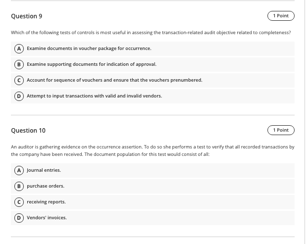 Solved Question 9 1 Point Which of the following tests of | Chegg.com