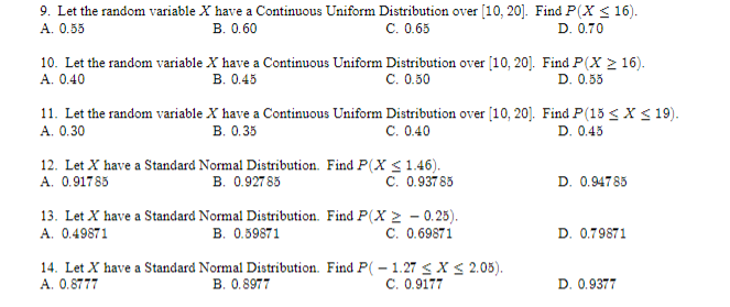 Solved 9. Let the random variable X have a Continuous | Chegg.com