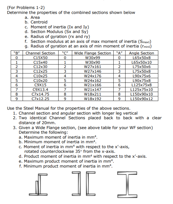 Solved what is the section property/Problems in Section | Chegg.com