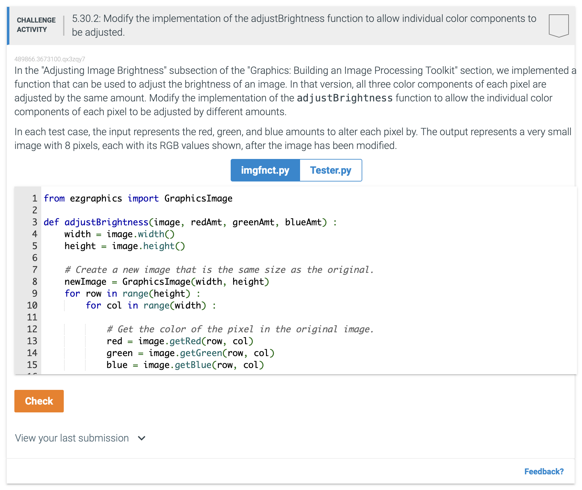 Solved \begin{tabular}{l|l} 17 & \# Adjust the brightness | Chegg.com