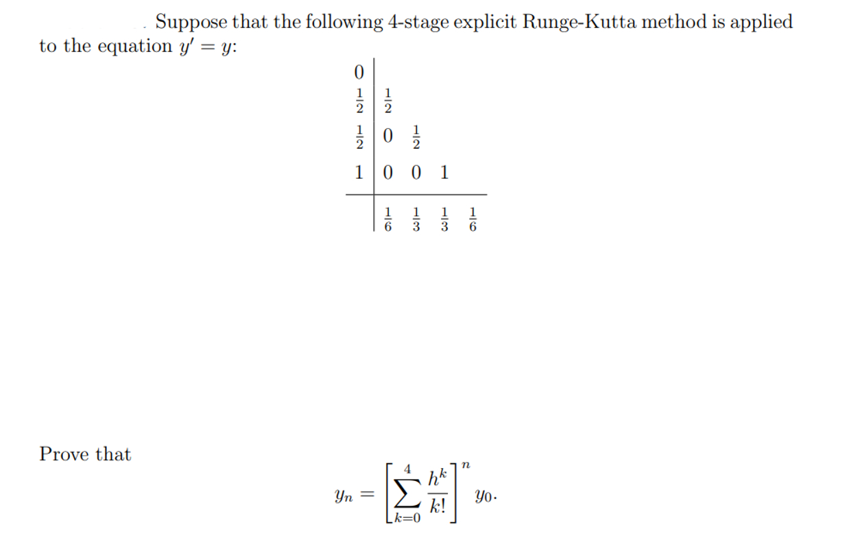 Solved Suppose that the following 4-stage explicit | Chegg.com