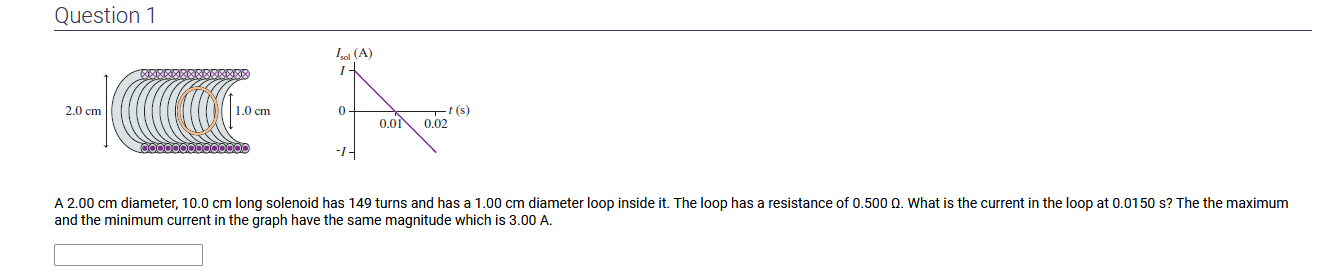Solved A 2.00 cm diameter, 10.0 cm long solenoid has 149 | Chegg.com Solved A 2.00 cm diameter, 10.0 cm long solenoid has 149 | Chegg.com
