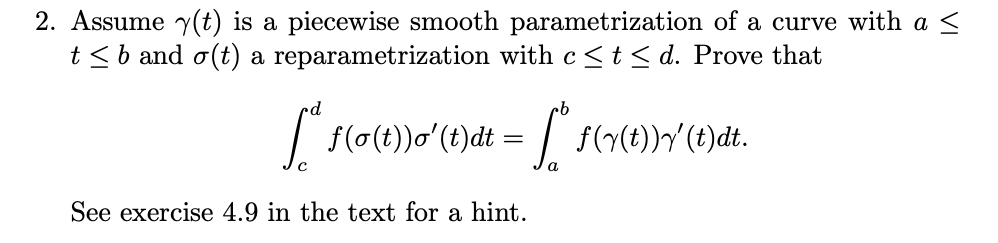 Solved 2. Assume y(t) is a piecewise smooth parametrization | Chegg.com