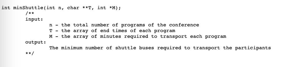 Shuttle Bus Problem Problem Description: UIC is going | Chegg.com