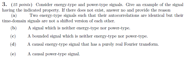 Solved (a) 3. (25 points) Consider energy-type and | Chegg.com