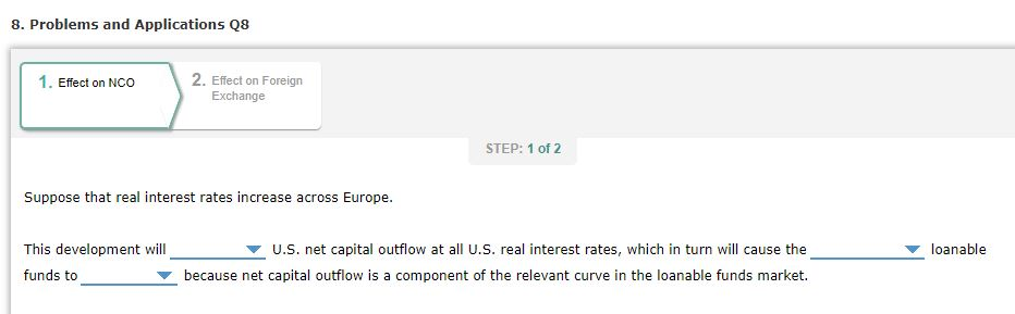 Solved 8. Problems and Applications Q8 1. Effect on NCO 2. | Chegg.com