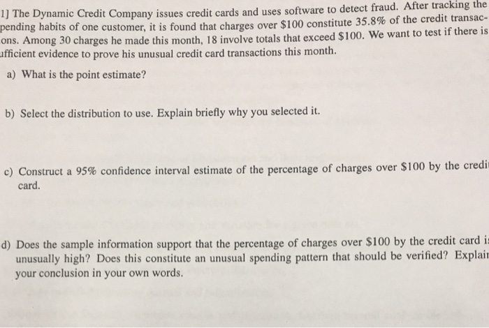Solved the 1] Th e Dynamic Credit Company issues credit | Chegg.com