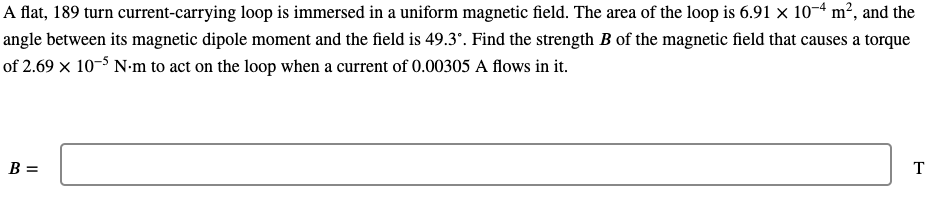 Solved A flat, 189 turn current-carrying loop is immersed in | Chegg.com