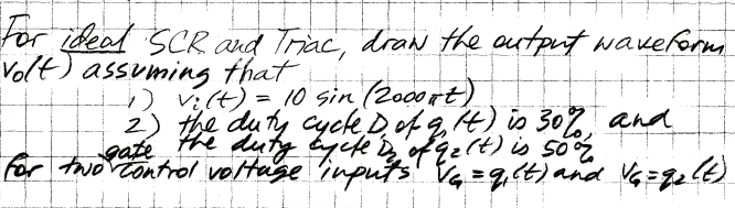 Solved PROBLEM 4 (SCR'S and TriacS) a) SCR b) Trac c) d)For | Chegg.com