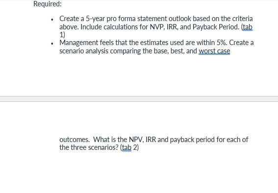 Solved Does not have to be in excel, as long as it is in the | Chegg.com
