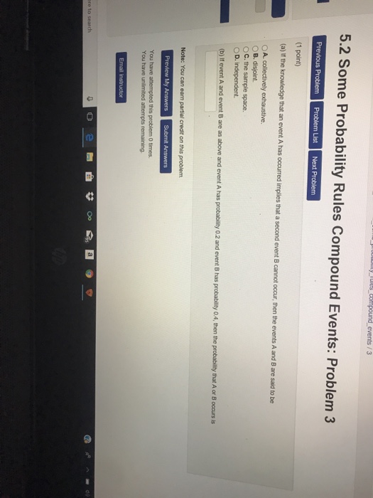 Solved events3 5.2 Some Probability Rules Compound Events: | Chegg.com