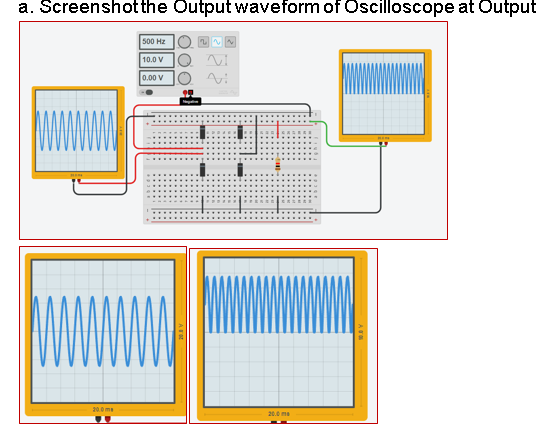 Solved a. Screenshot the Output waveform of Oscilloscope at | Chegg.com