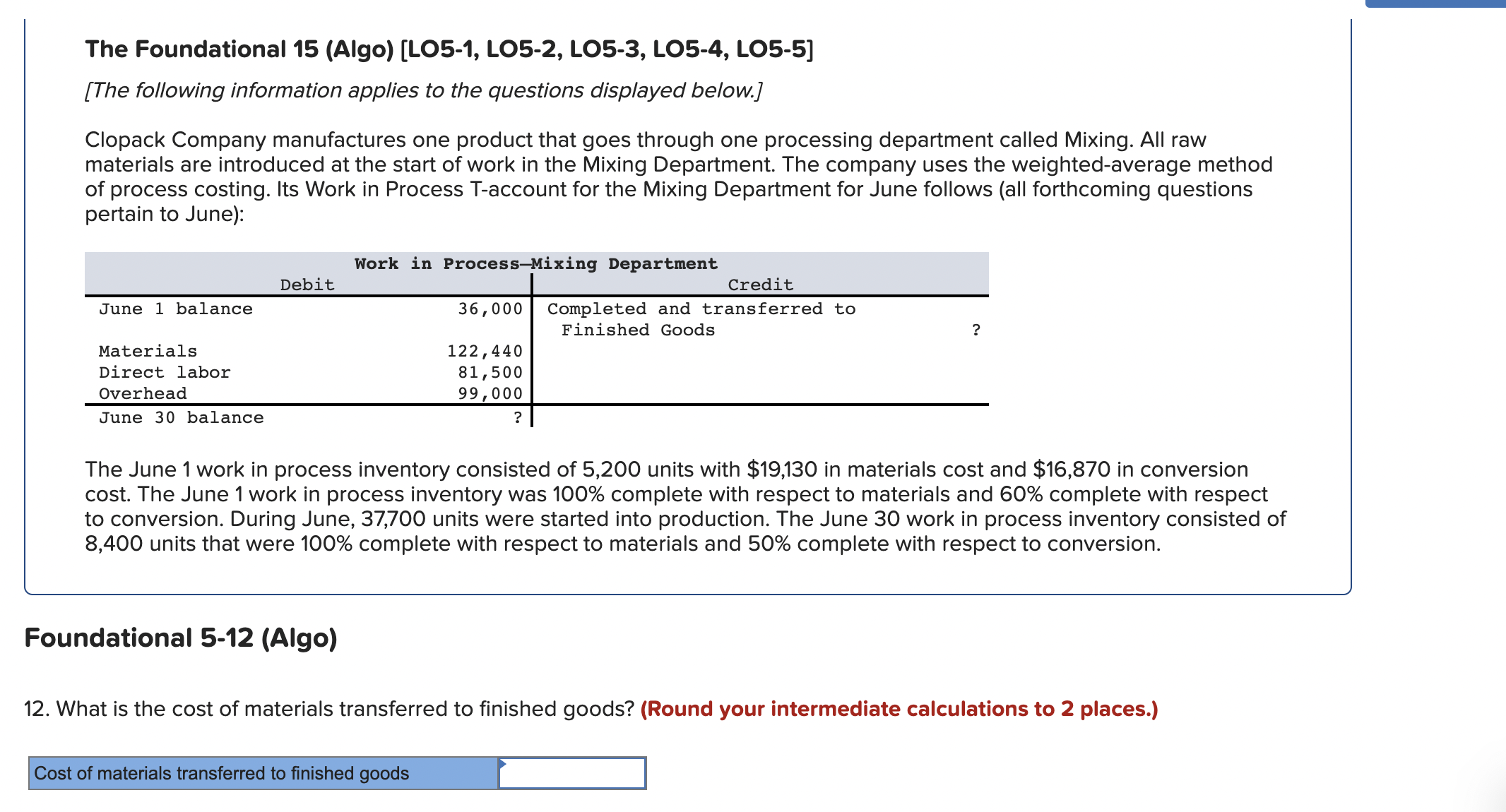 Solved The Foundational 15 (Algo) [LO5-1, LO5-2, LO5-3, | Chegg.com