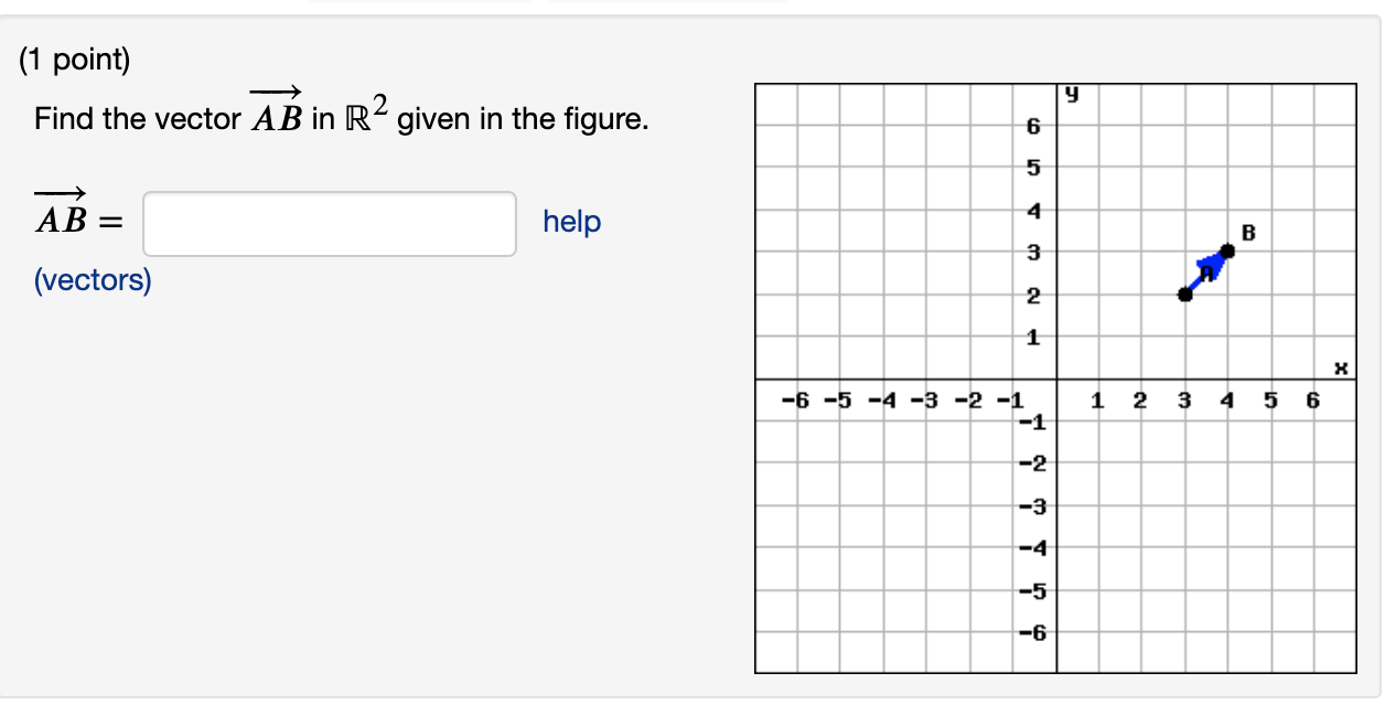 Find the vector AB in R2 given in the figure. | Chegg.com