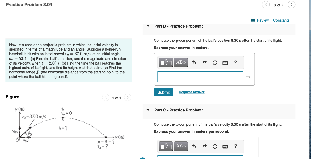 Solved Now let's consider a projectile problem in which the | Chegg.com