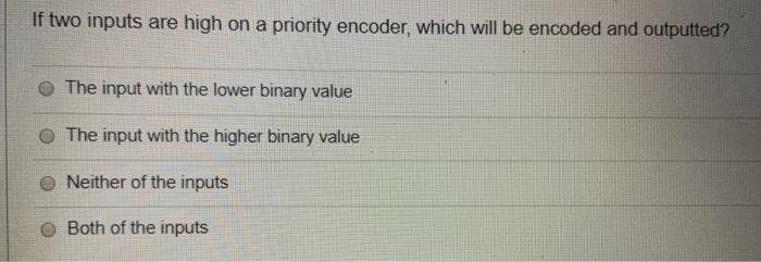 Solved For an Encoder with 3 outputs, how many inputs does | Chegg.com
