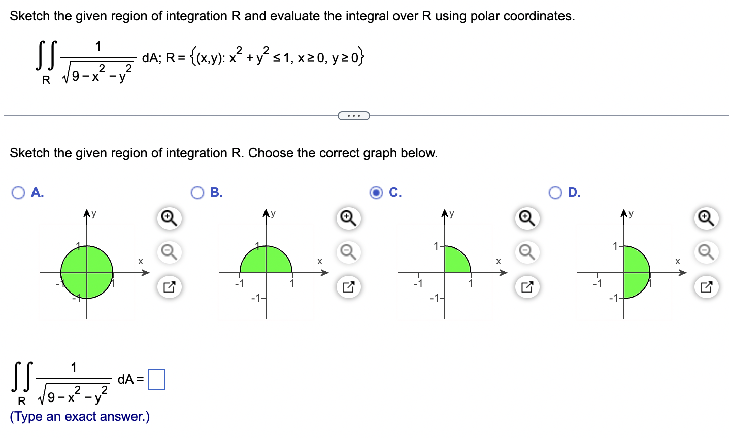 Solved Sketch the given region of integration R and evaluate | Chegg.com
