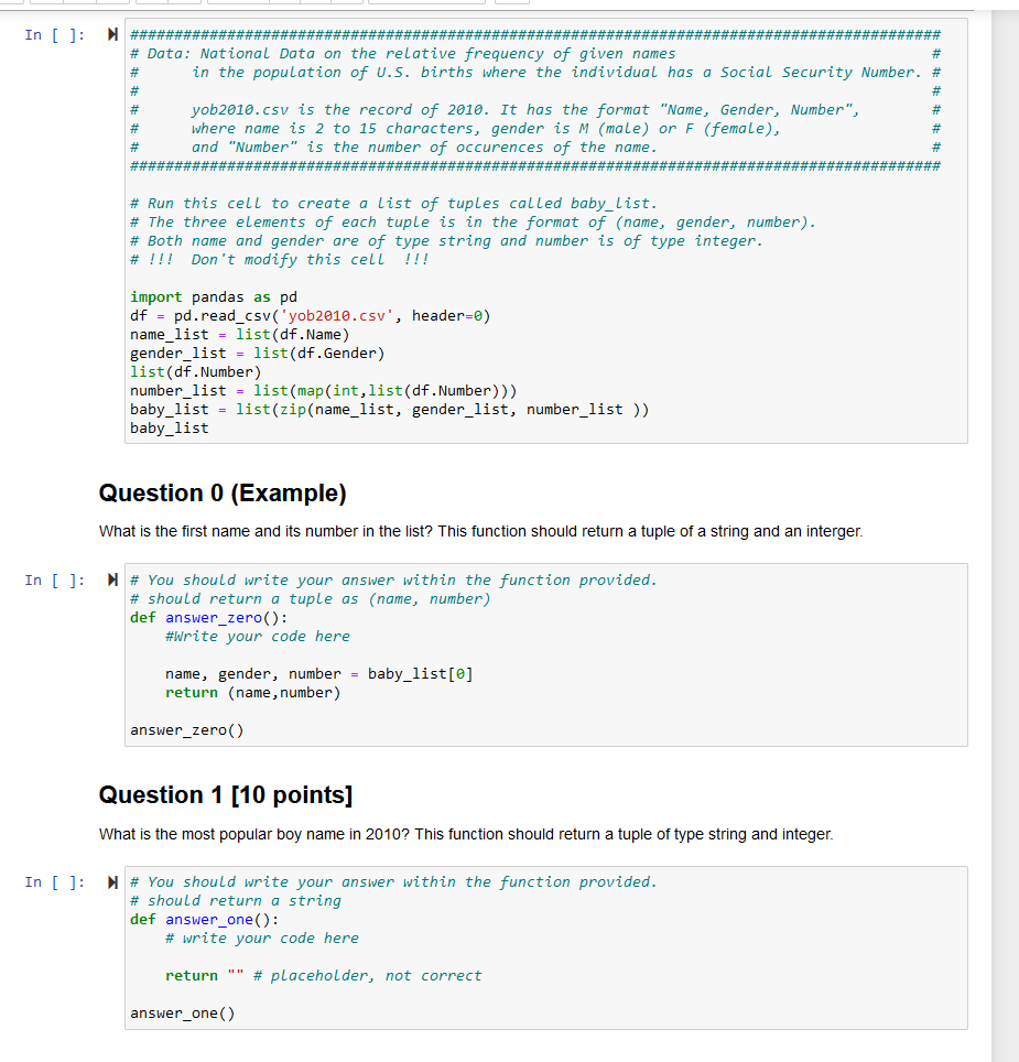 Solved Question 2 [10 points] List all the girl names with | Chegg.com