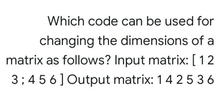 Solved Which code can be used for changing the dimensions of | Chegg.com