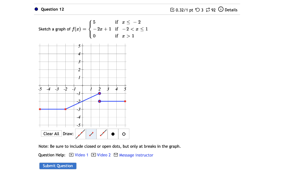 Solved Question 11 0.6/1 pt 397 Details Sketch a graph of | Chegg.com