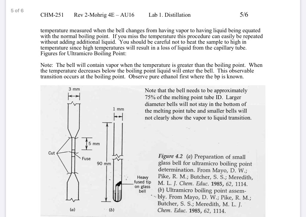 Organic Laboratory 1. Distillation Laboratory | Chegg.com