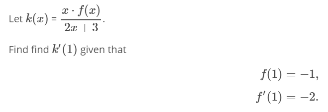 Solved X · f(x) Let k(2x) = 2x +3 Find find K (1) given that | Chegg.com