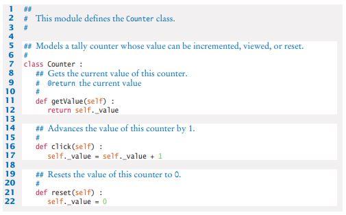 Solved # # This module defines the Counter class. # # 1 2 | Chegg.com