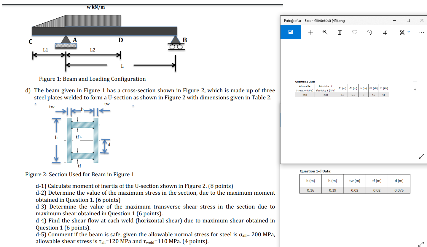 Solved w kN/m Fotoğraflar - Ekran Görüntüsü (45).png Х + 3 C | Chegg.com