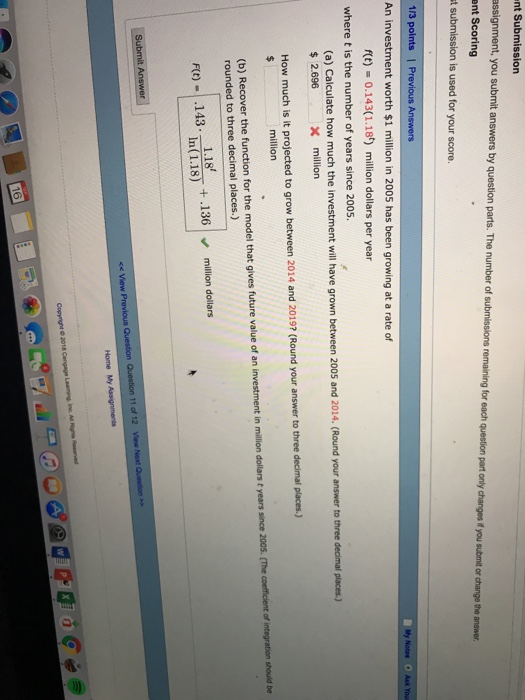 Solved nt Submission assignment, you submit answers by | Chegg.com