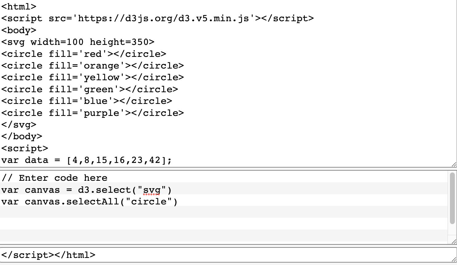 Solved When D3 matches an element, if you pass a function to | Chegg.com