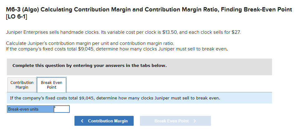 Solved M6-3 (Algo) Calculating Contribution Margin and | Chegg.com